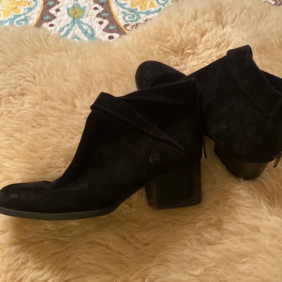 Born | Shoes | Born Black Suede Short Boot Sz 7 | Poshmark